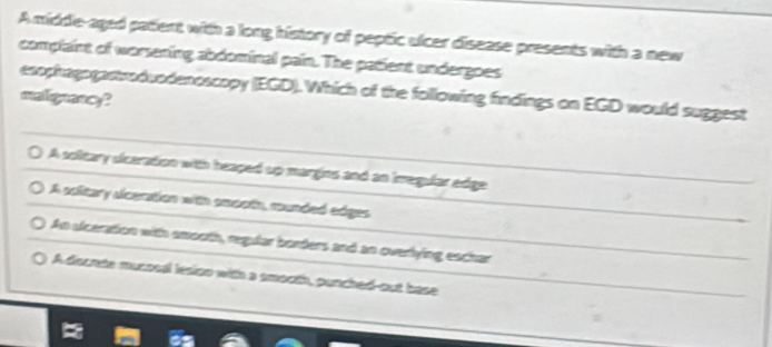 Solved: A middle-aged patent with a long history of peptic ulcer ...