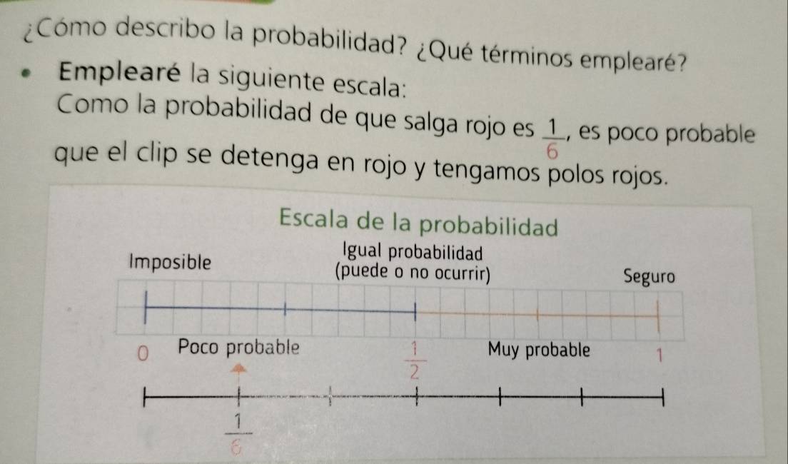Resuelto:¿Cómo describo la probabilidad? ¿Qué términos emplearé ...
