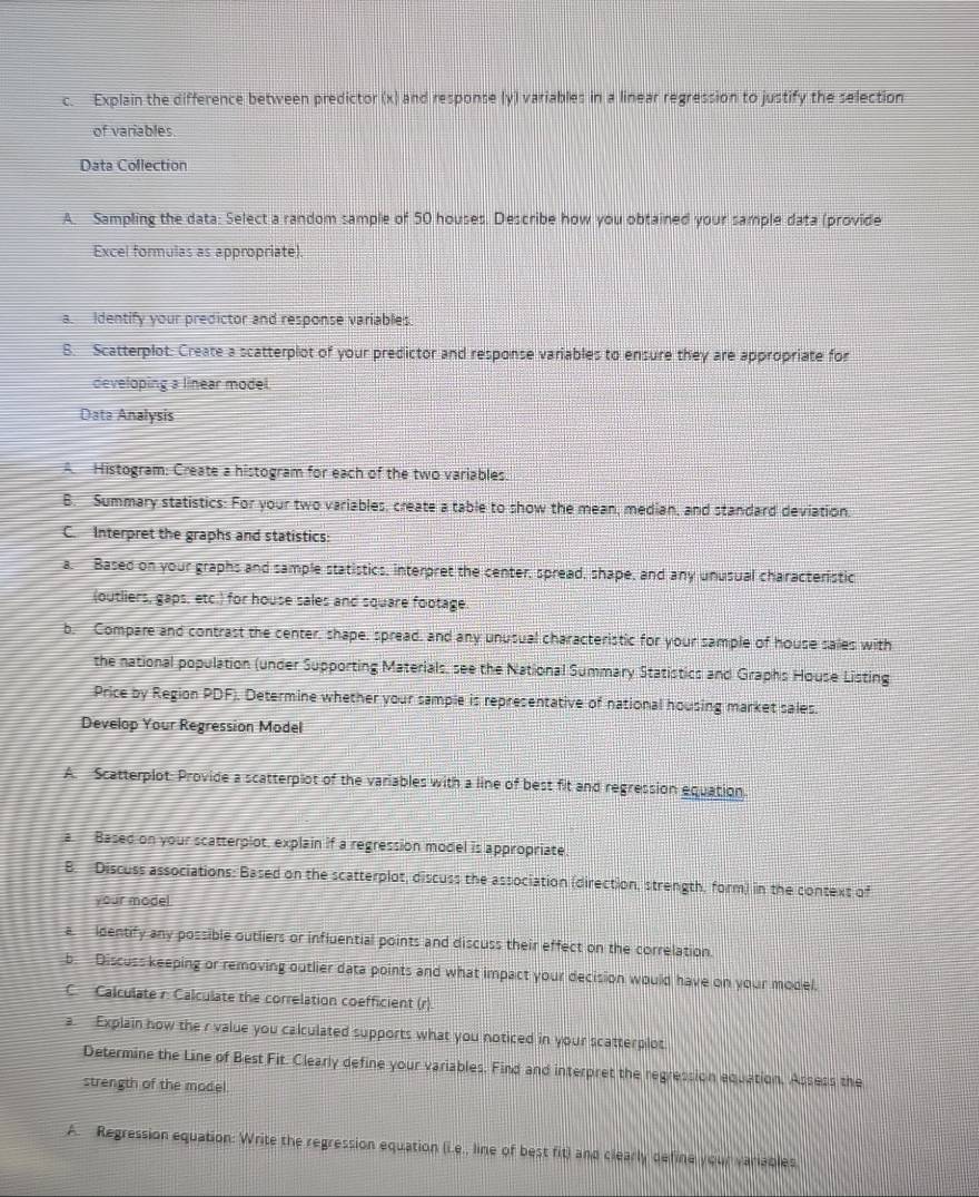 Solved: Explain the difference between predictor (x) and response (y) variables in a linear ...