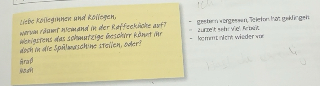 Gelöst:Liebe Kolleginnen und Kollegen, warum räumt niemand in der ...
