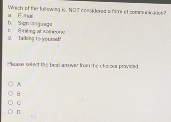 Solved: Which of the following is NOT considered a form of ...