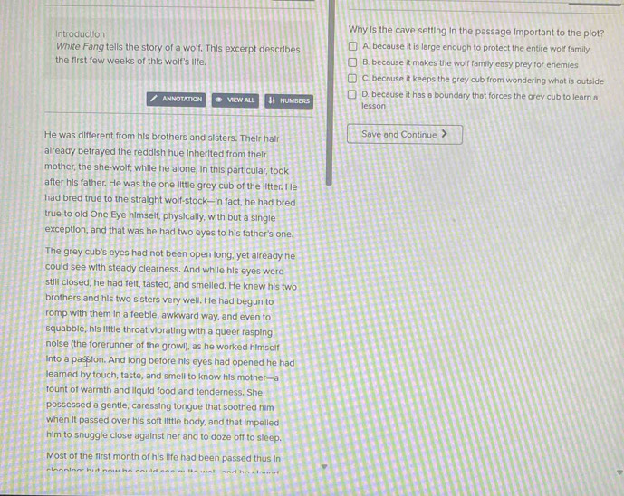 Solved: Introduction Why is the cave setting in the passage important ...