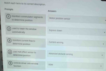 Solved: Match each term to its correct description. Prompts Answers ...