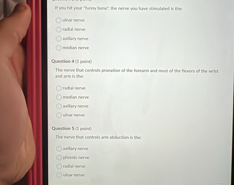 Solved: If you hit your "funny bone", the nerve you have stimulated is ...
