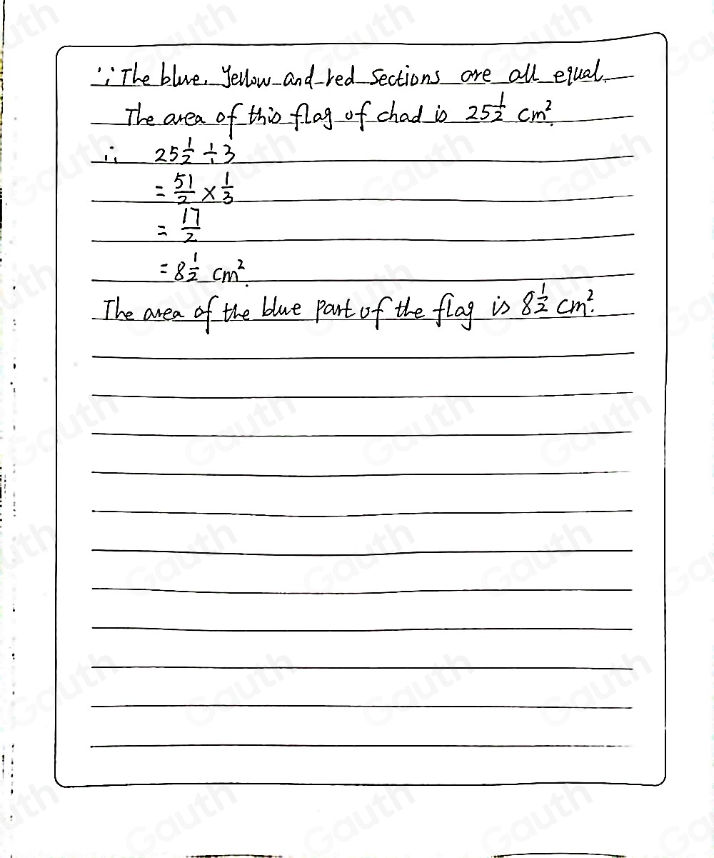 Solved: K-5 Math Lesson 8: Apply Fraction Multiplication Cool Down: The ...