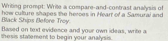 Solved: Writing prompt: Write a compare-and-contrast analysis of how ...