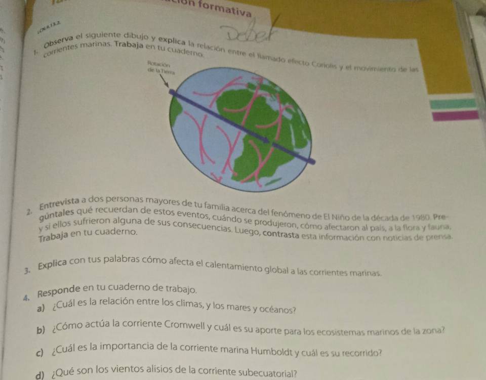 Resuelto:on formativa CN 4132 corrientes marinas. Trabaja en tu cuader ...