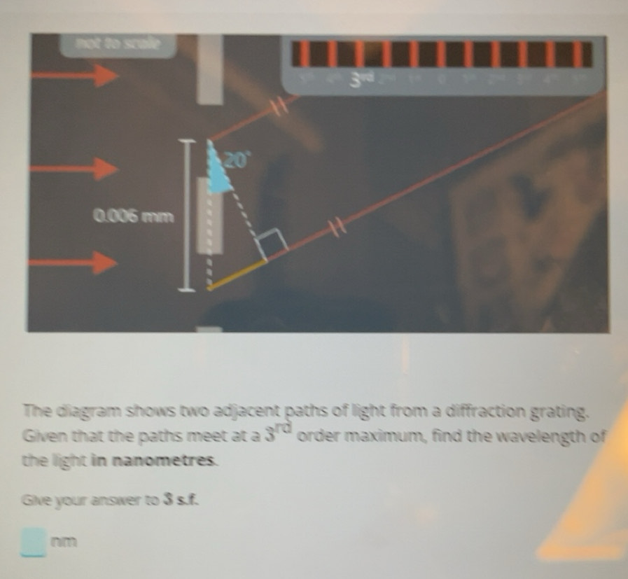 Solved: The diagram shows two adjacent paths of light from a ...