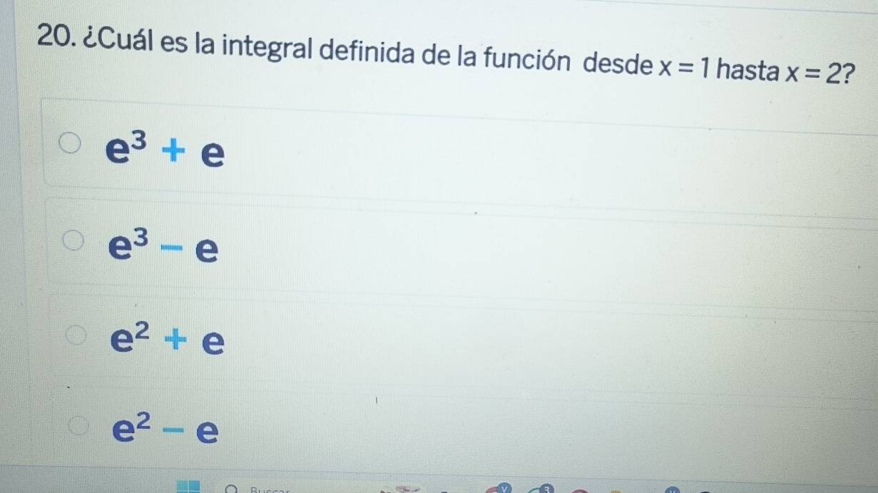 Resuelto:¿Cuál es la integral definida de la función desde x=1 hasta x ...
