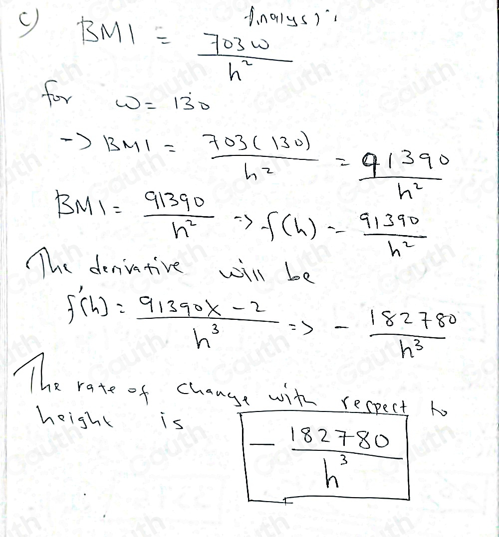 Solved: The body mass index (BMI) is a number that can be calculated ...