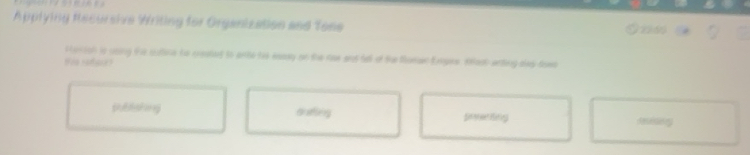 Solved: Applying Recursive Writing for Organization and Tone Honish is ...