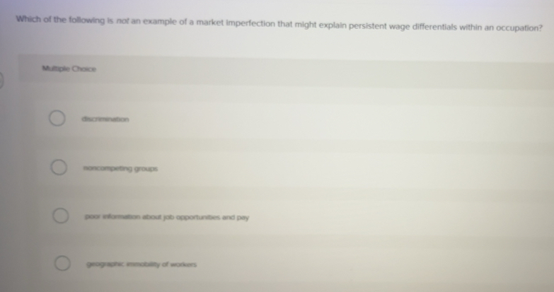 Solved: Which of the following is not an example of a market ...