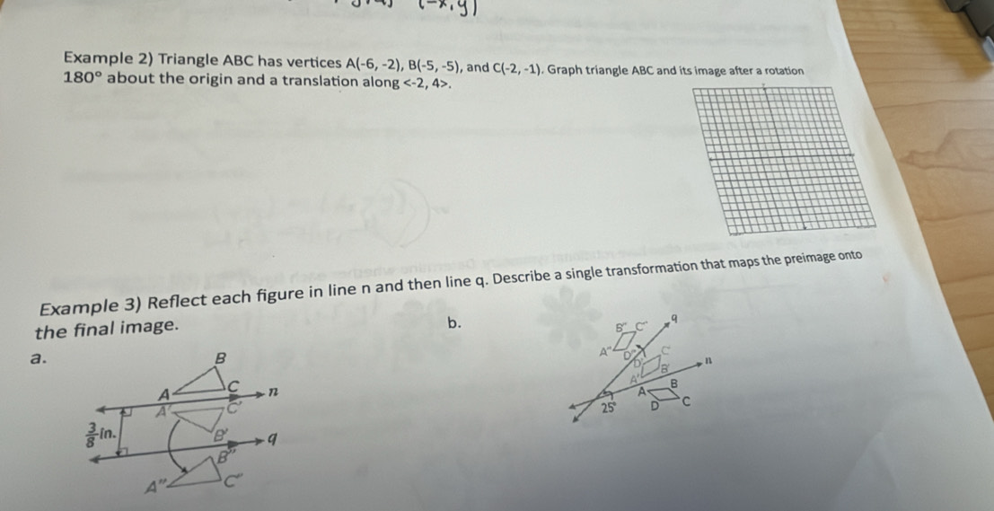 Solved: Example 2) Triangle ABC has vertices A(-6,-2),B(-5,-5) , and C ...