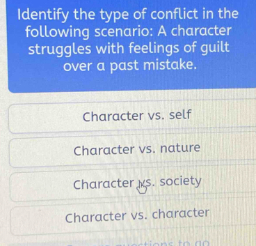 Solved: Identify the type of conflict in the following scenario: A ...