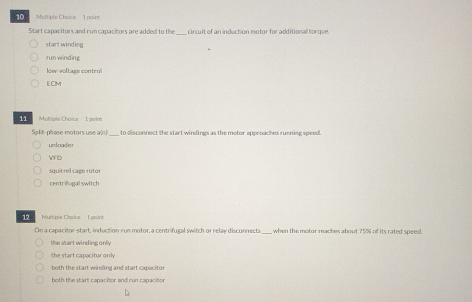 Solved: Start capacitors and run capacitors are added to the _circuit ...