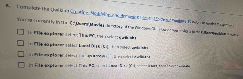 Solved: Complete the Qwiklab Creating, Modifying, and Removing Files ... Solved: Complete the Qwiklab Creating, Modifying, and Removing Files ...