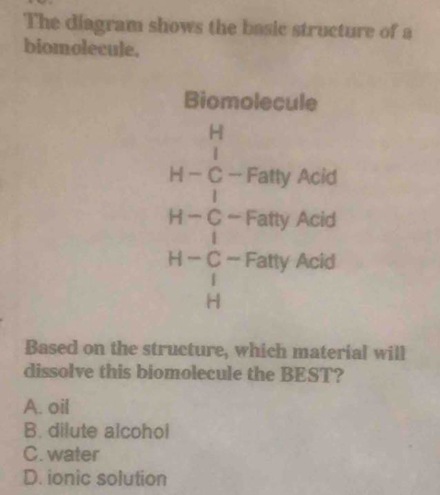 Solved: The diagram shows the basic structure of a biomolecule ...