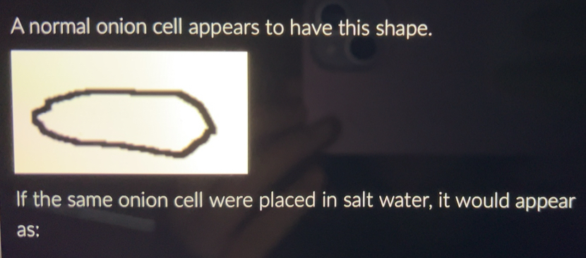Solved: A normal onion cell appears to have this shape. If the same ...