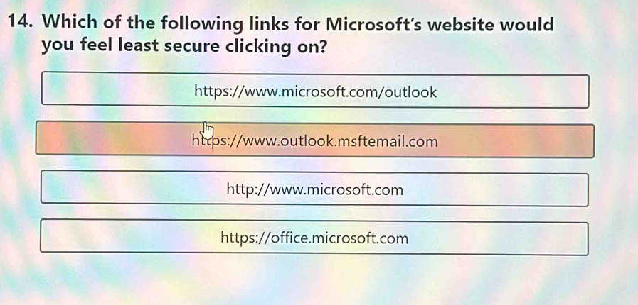 Solved: Which of the following links for Microsoft’s website would you ...