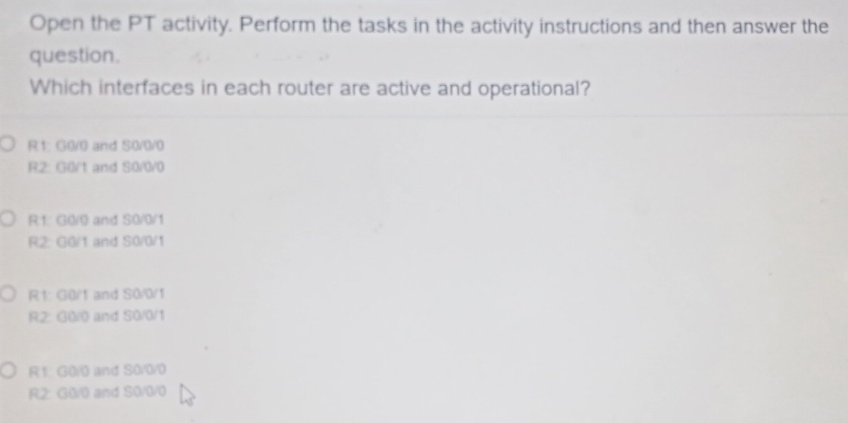 Solved: Open the PT activity. Perform the tasks in the activity ...