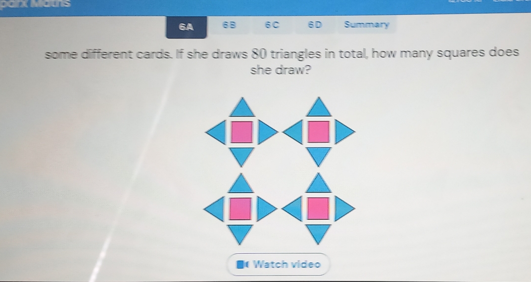 Solved: pont ouns 6A 6B 6C 6D Summary some different cards. If she ...