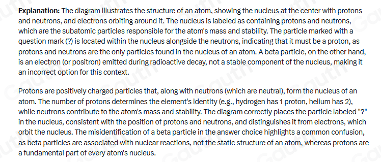 Nalutas:The diagram below shows some subatomic particles. Structure of ...