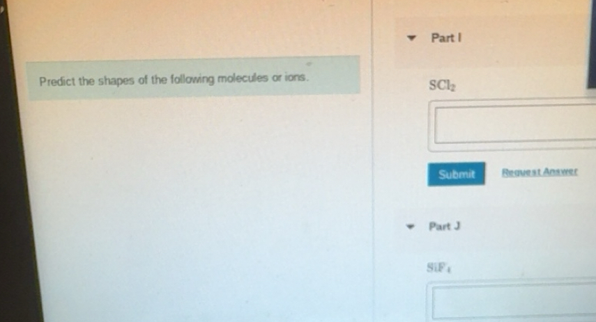 Solved: Predict the shapes of the following molecules or ions. SCl_2 ...