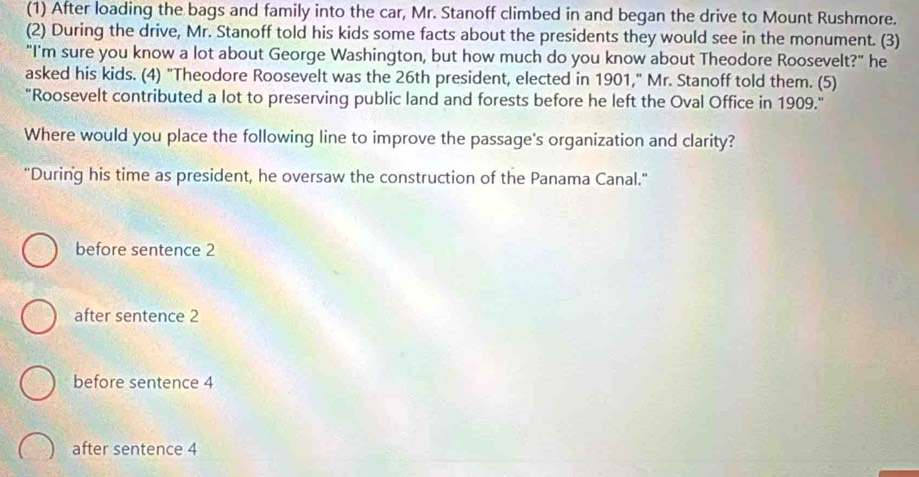 Solved: (1) After loading the bags and family into the car, Mr. Stanoff ...