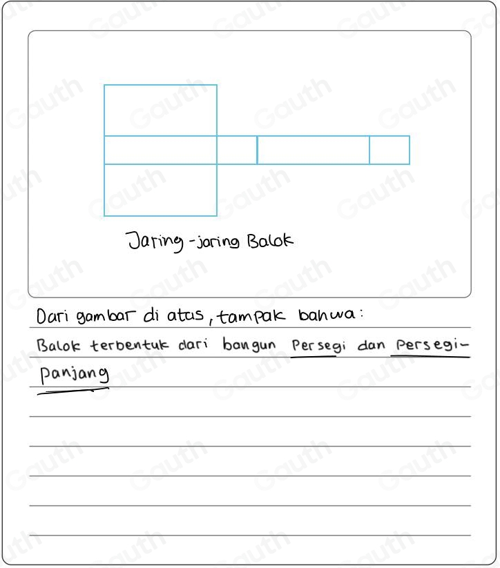 Solved: Sebuah Balok adalah bangun ruang yang dibentuk oleh bangun ...