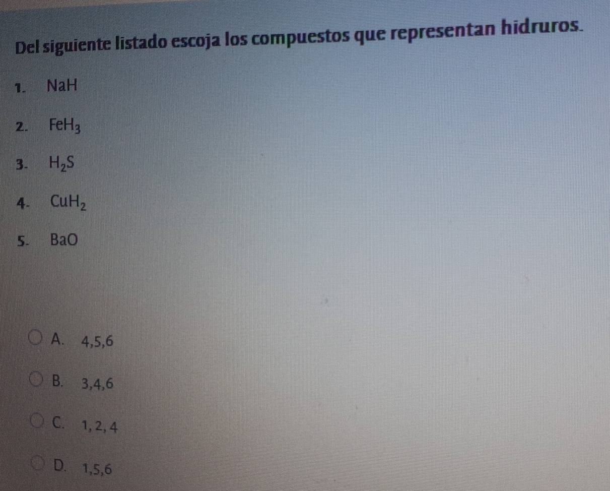 Resuelto:Del siguiente listado escoja los compuestos que representan ...