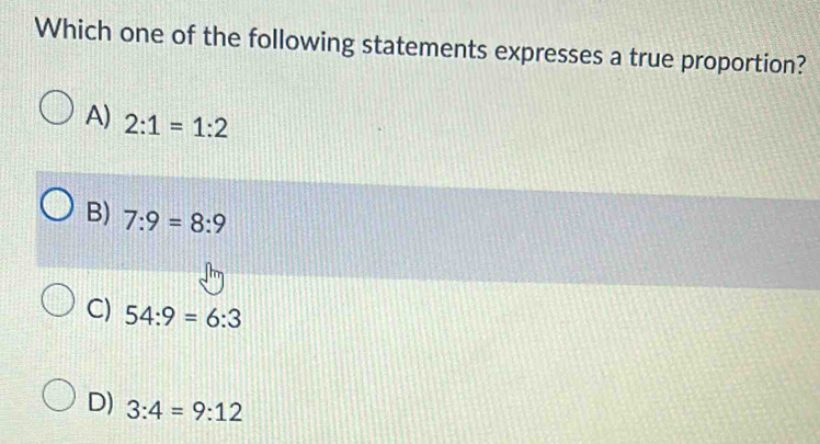Solved: Which one of the following statements expresses a true ...