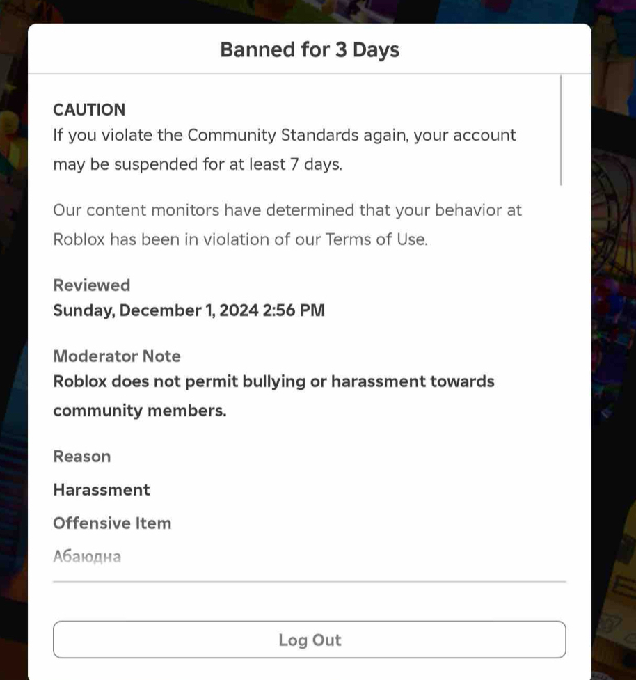 Solved: Banned for 3 Days CAUTION If you violate the Community Standards again, your account may ...