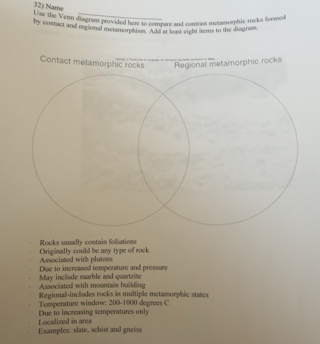 Solved: Name Use the Venn diagram provided here to compare and contrast ...