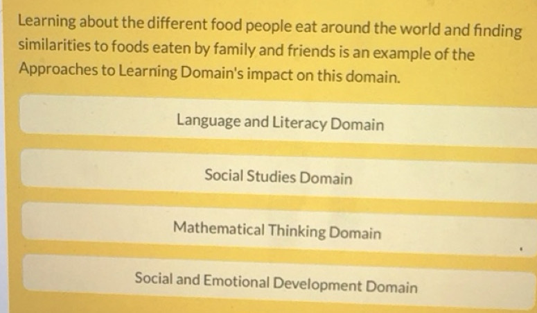 Solved: Learning about the different food people eat around the world ...