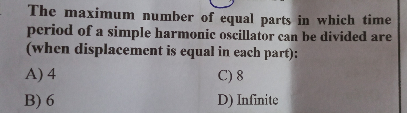 Solved: The maximum number of equal parts in which time period of a ...