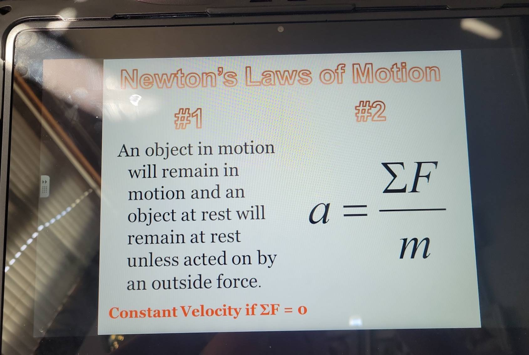 Resuelto:Newton’s Laws of Motion 1 #2 An object in motion will remain ...
