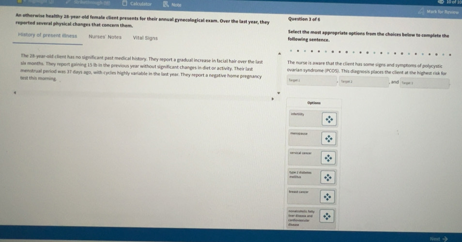 Solved: Calculator Note Mark for Review An otherwise healthy 28-year ...