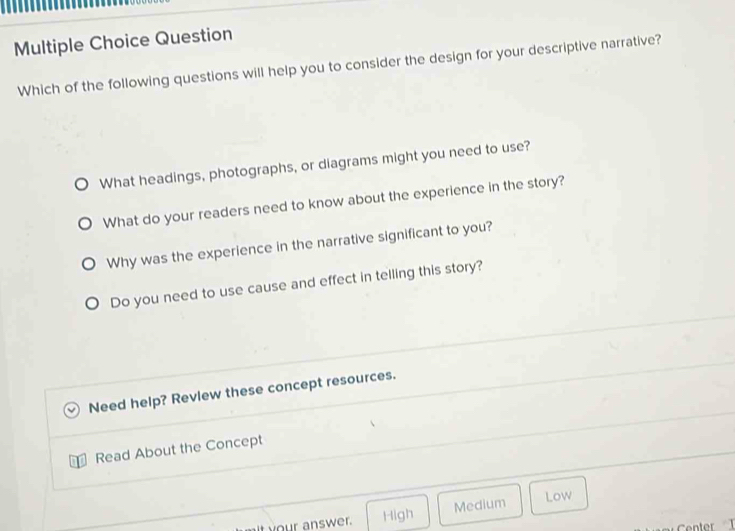 Solved: Question Which of the following questions will help you to ...