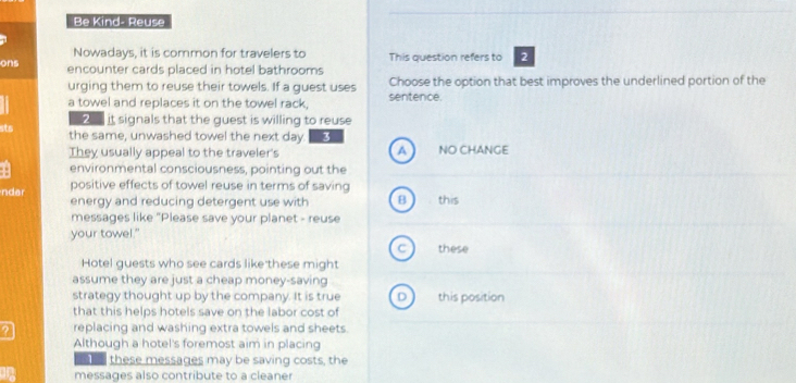 Solved: Be Kind- Reuse Nowadays, it is common for travelers to ons ...