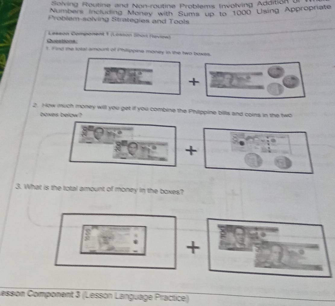 Solved: Solving Routine and Non-routine Problems Involving Addition or ...