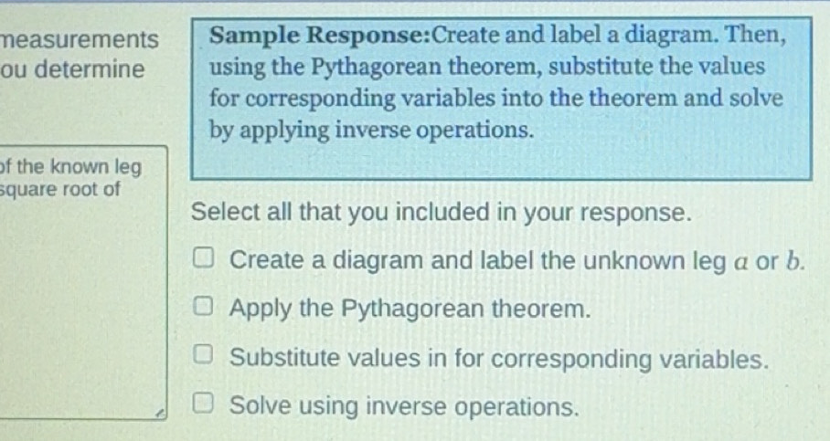 Solved: measurements Sample Response:Create and label a diagram. Then ...