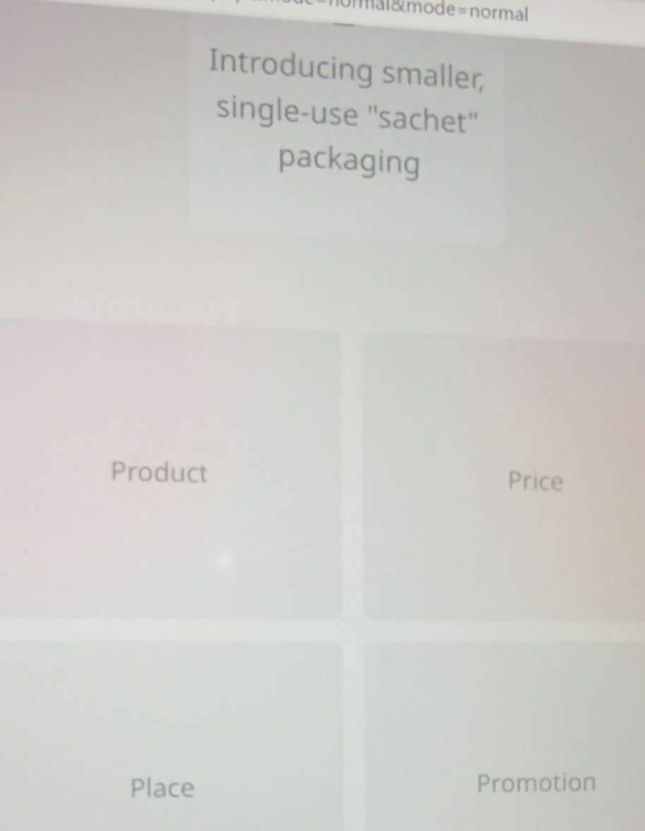 Solved: umal&mode=normal Introducing smaller single-use 'sachet ...