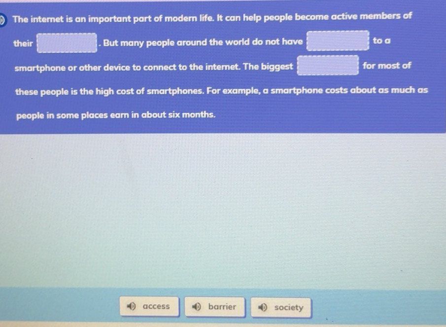Solved: ) The internet is an important part of modern life. It can help ...