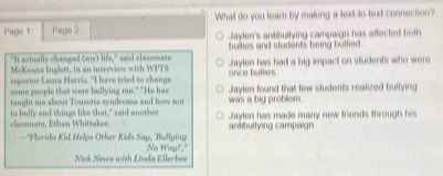 Solved: Pago 1 Page 2 What do you learn by making a text-to-fext ...