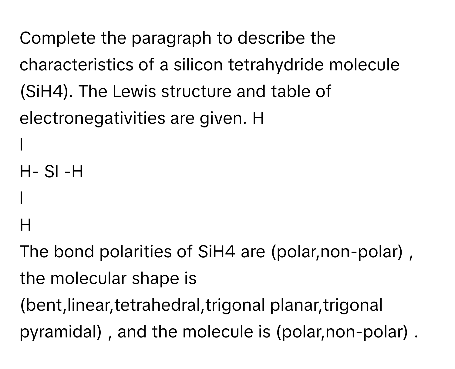 Solved: Complete the paragraph to describe the characteristics of a ...
