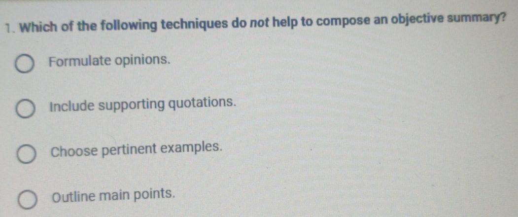 Solved: Which of the following techniques do not help to compose an ...
