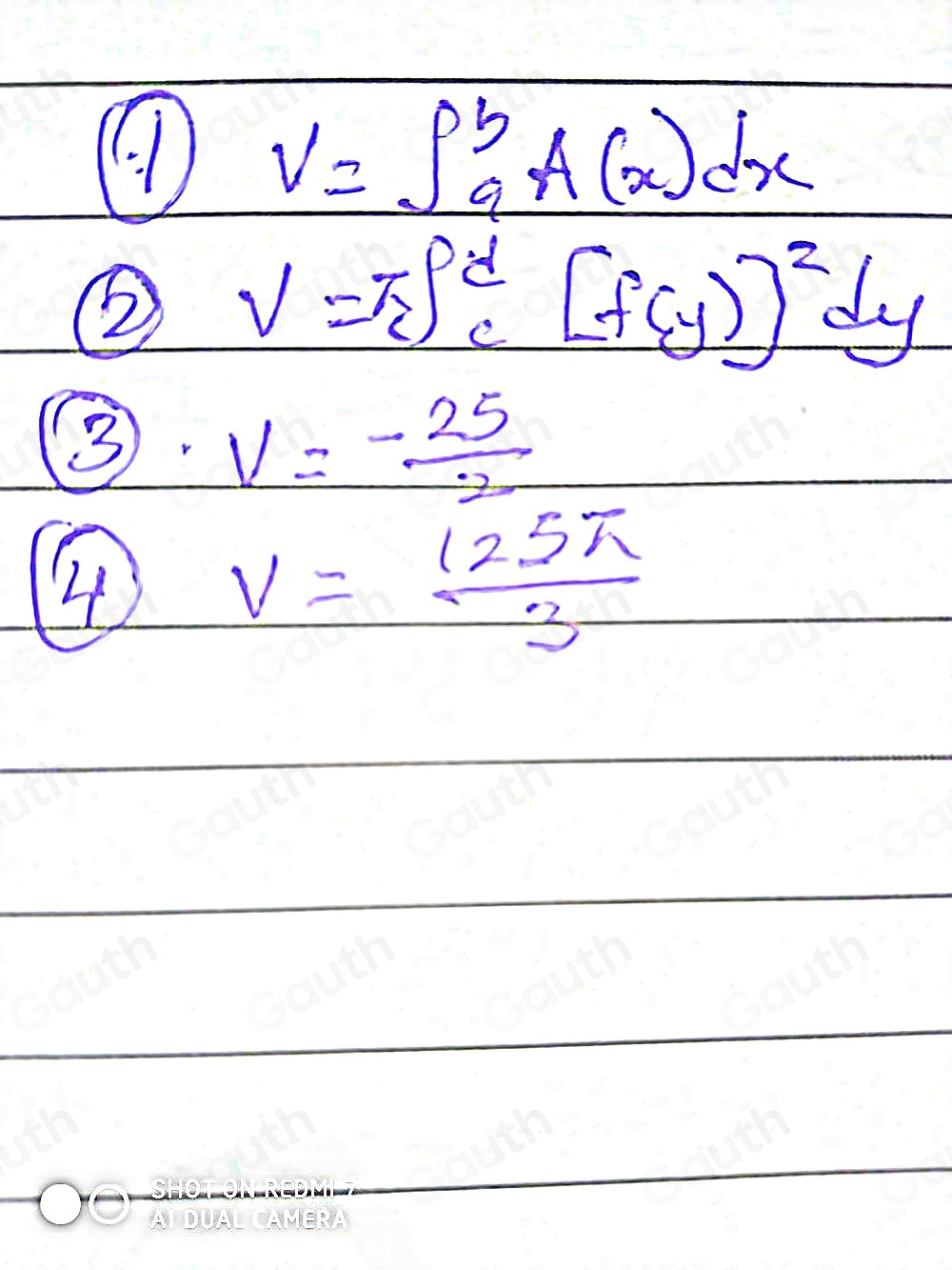 Solved: Find the volume of a solid of revolution generated by revolving ...