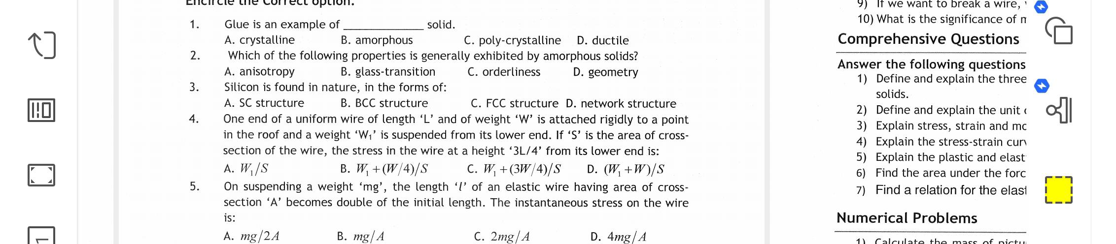 Solved: Glue is an example of_ solid. 10) What is the significance of π ...
