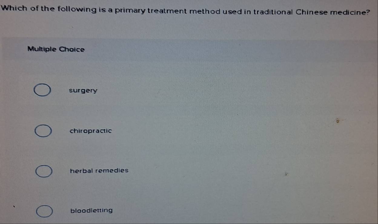 Solved: Which of the following is a primary treatment method used in ...