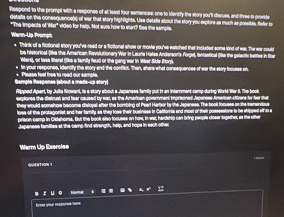 Solved: Respond to the prompt with a response of at least four ...